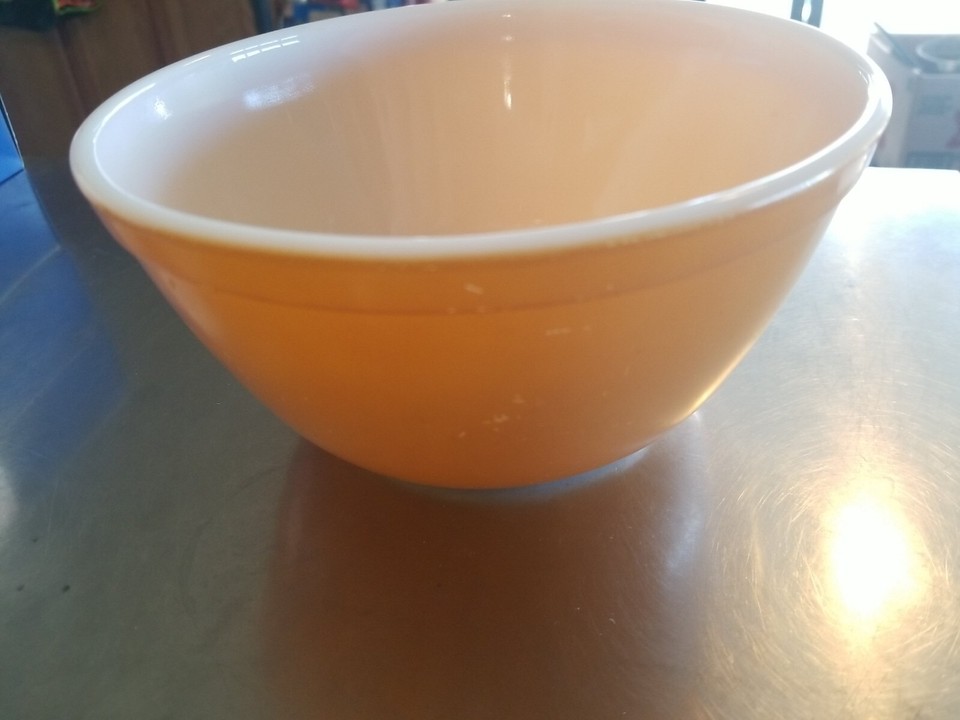 VINTAGE PROMO PYREX BOWL #404 "PINEAPPLE PARTY" CHIP&DIP OMBRE YELLOW ...