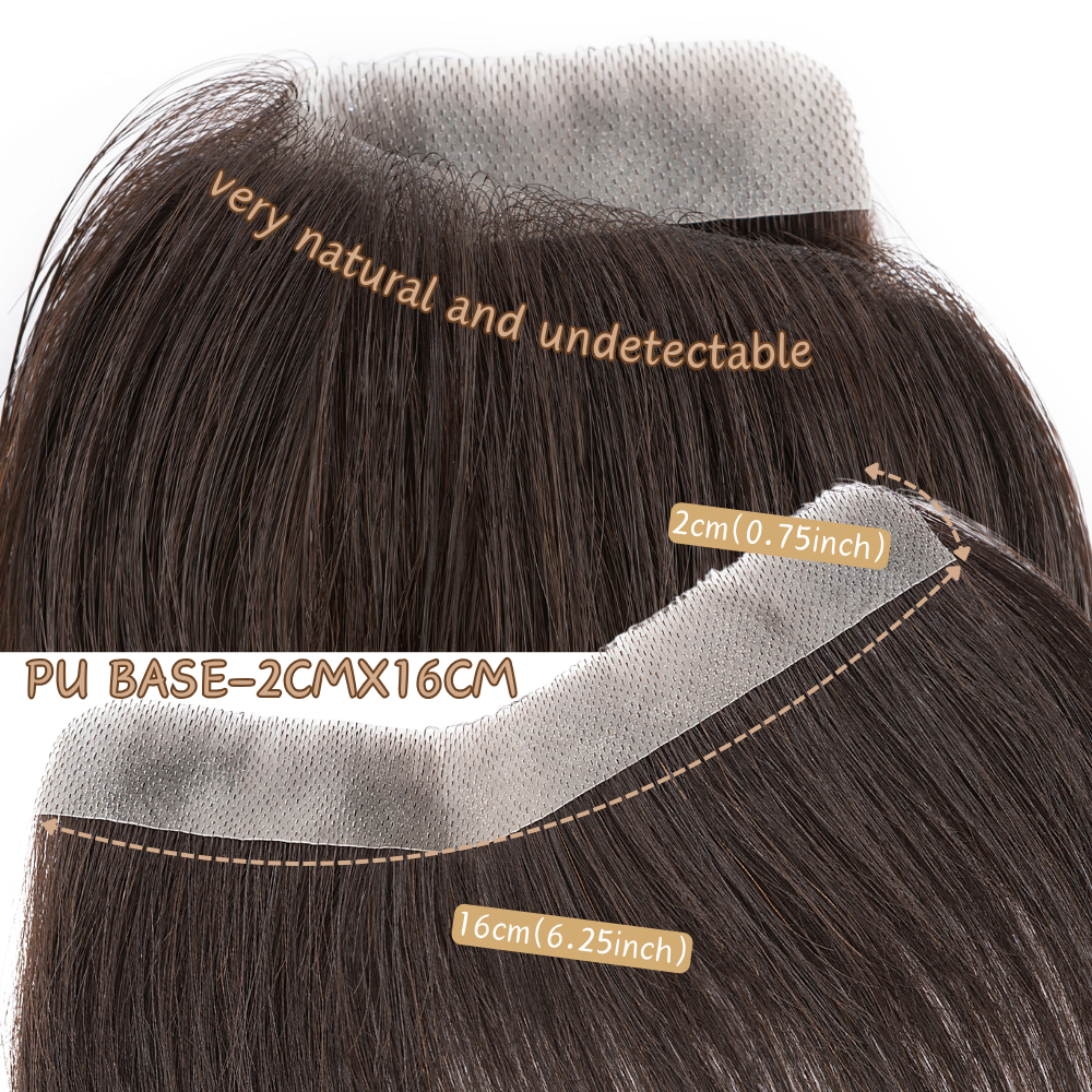 Women's Hairline Cover-UP Real Human Hair Front Top Lace Base Toupee ...