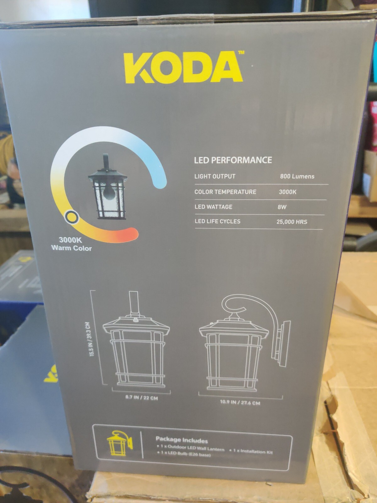 KODA OUTDOOR LED WALL LANTERN ,DUSK TO DAWN TECHNOLOGY, BRAND NEW IN ...