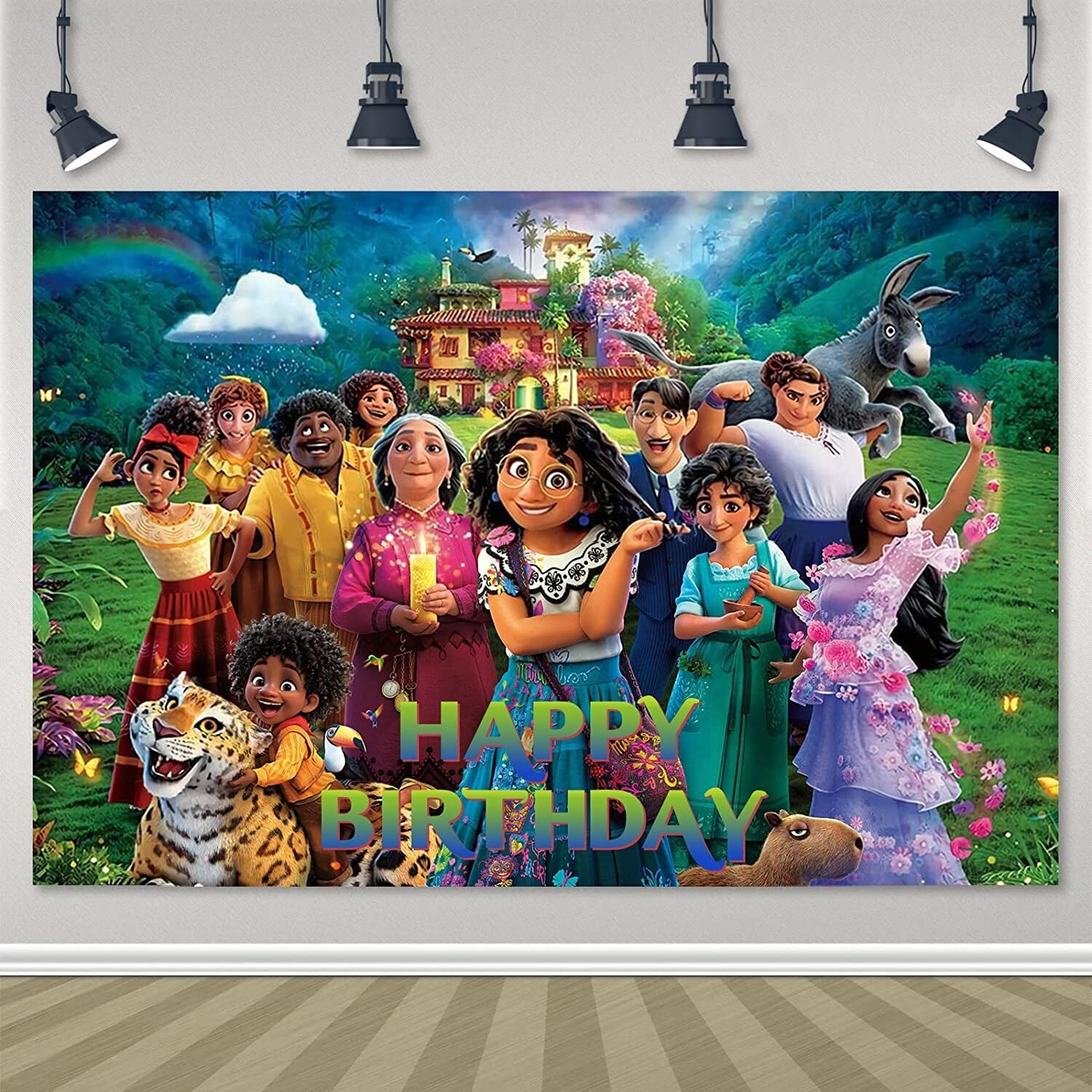 Encanto Happy Birthday Party Decorations Supplies Set Backdrop 3x5 ft