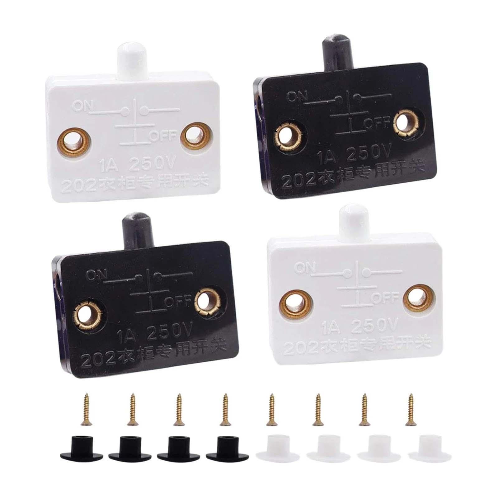 4 Pieces Cabinet Door Switch Cabinet Lamp Switch for Wardrobe Cabinet ...