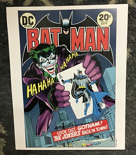 Neil Adams Autographed 11" x 17" Print of Batman 251 Classic Joker ...