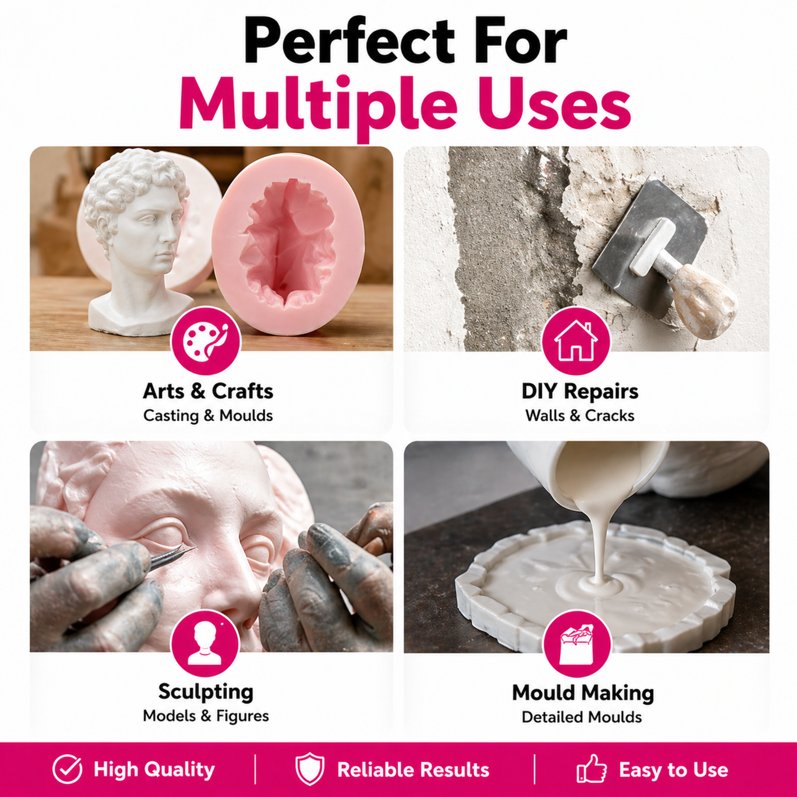 Plaster of Paris Powder Fine Casting Plaster Fast Setting Craft ...