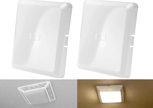 2-Pack S97011813 8’’ x 7’’ Light Cover for Nutone Broan Bathroom Vent ...