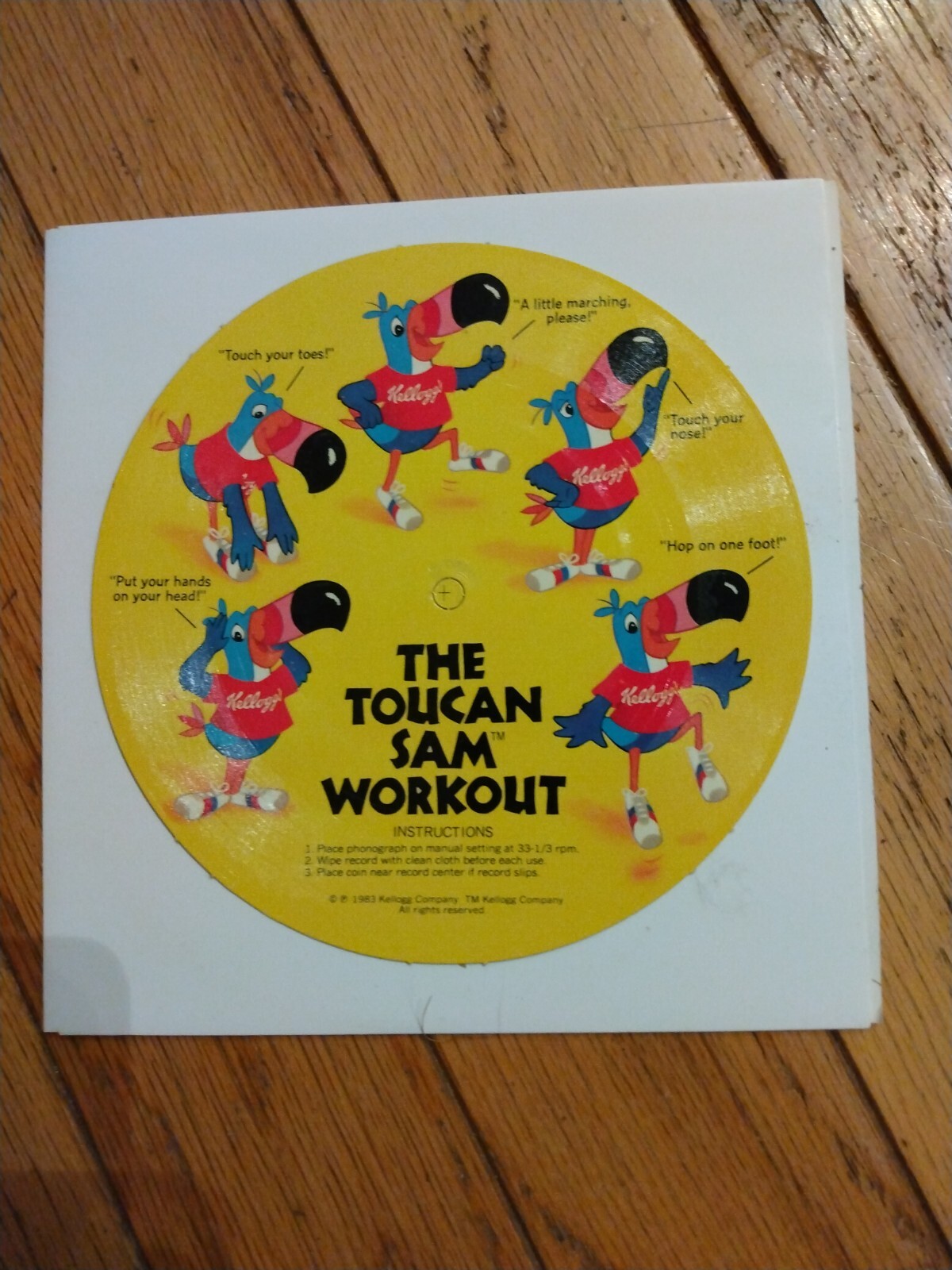 THE TOUCAN SAM WORKOUT KELLOGS GIVE AWAY RECORD 1983 33 1/3 RPM | eBay
