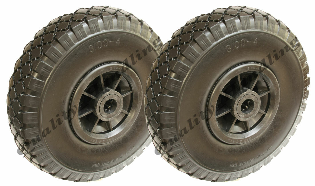 10" 260x85mm puncture proof, - flat free wheel, 20mm roller bearing ...