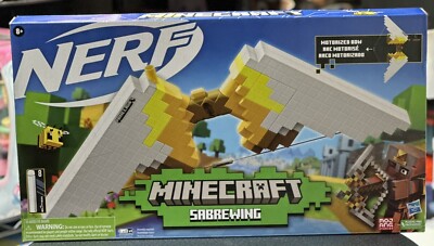 Nerf Minecraft Sabrewing Motorized Bow Dart Blaster New | eBay