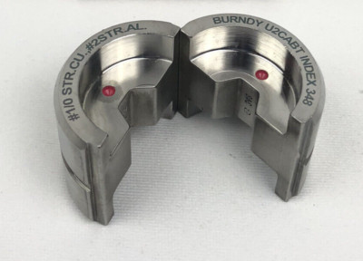 Burndy U2CABT Crimping Die Stainless 2 AWG AL Hydraulic Crimper Index ...