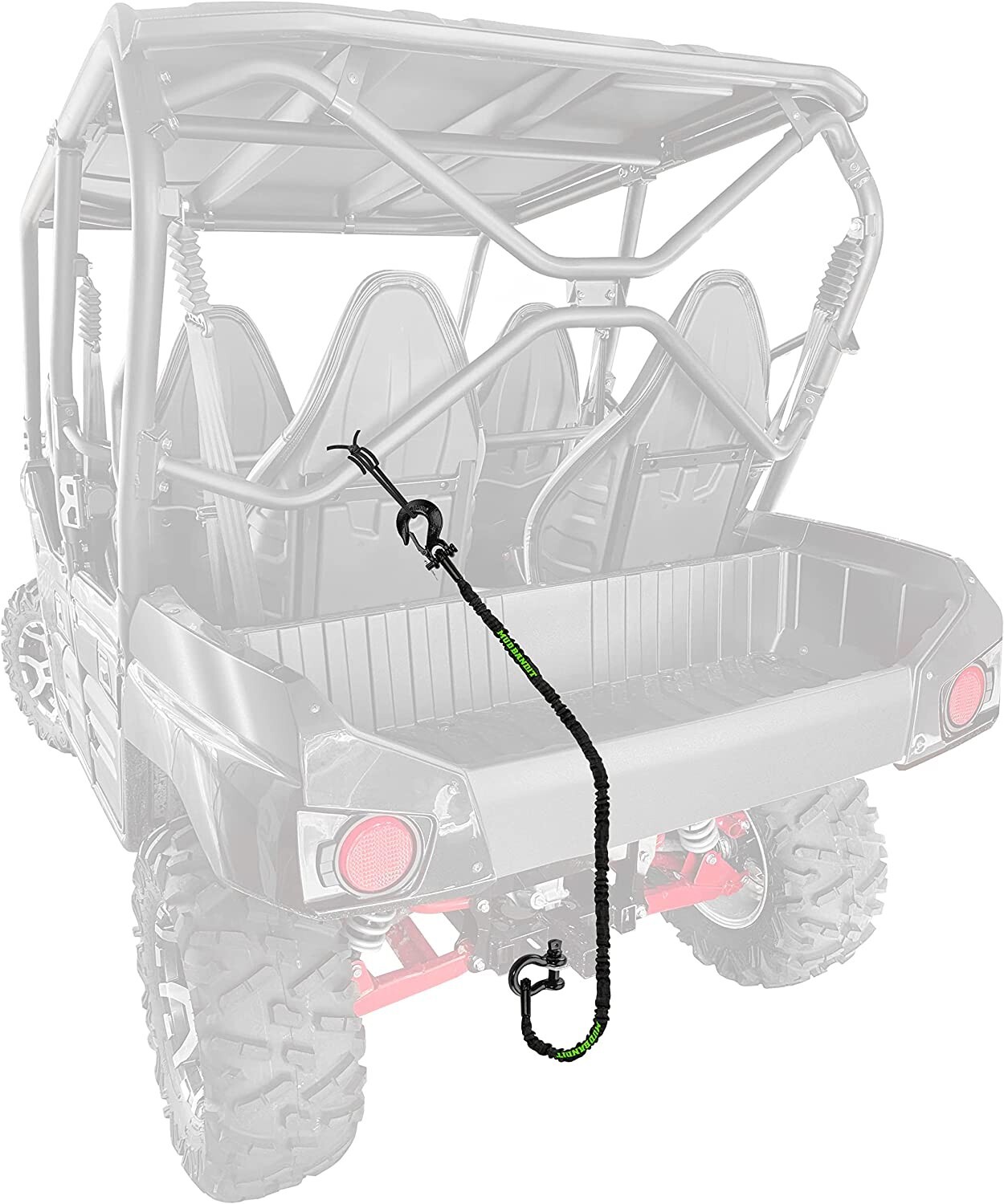 2ft ATV Recovery Strap with Winch Hook and D Ring Shackle, Tow Rope for ...