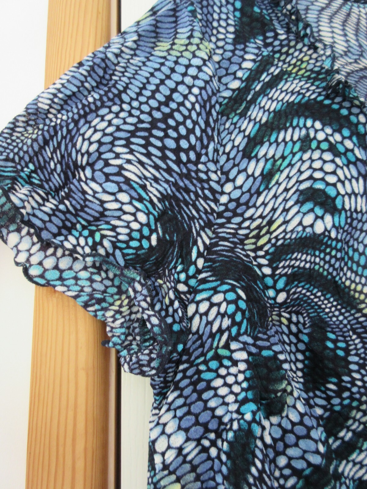 Blue snake print top size 24 Damart | eBay UK