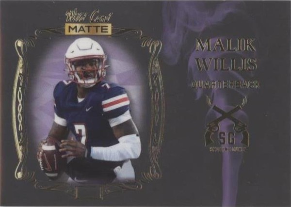2022 Wild Card MATTE - Smoking Guns Black - Purple Smoke #SG-6 Malik ...