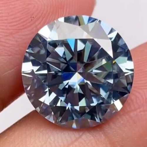 8 Ct NATURAL Diamond Certified round Cut blue D Grade VVS1 +1 Free Gift ...