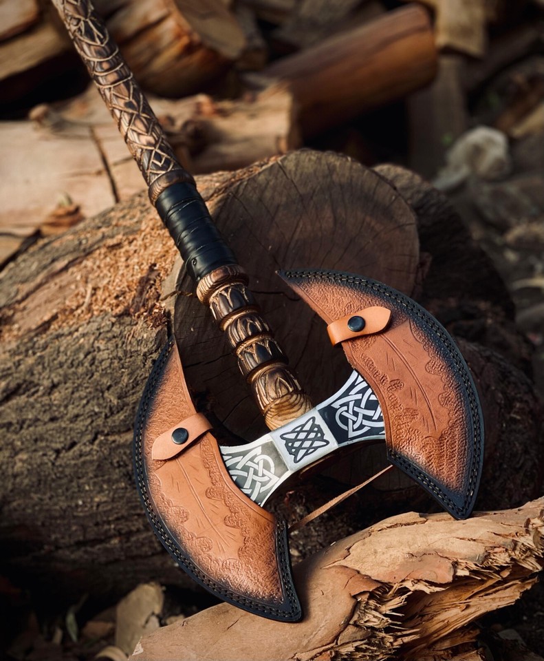 Double-Sided Axe 38 - High Carbon Steel Blade, Ash Wood Handle ...