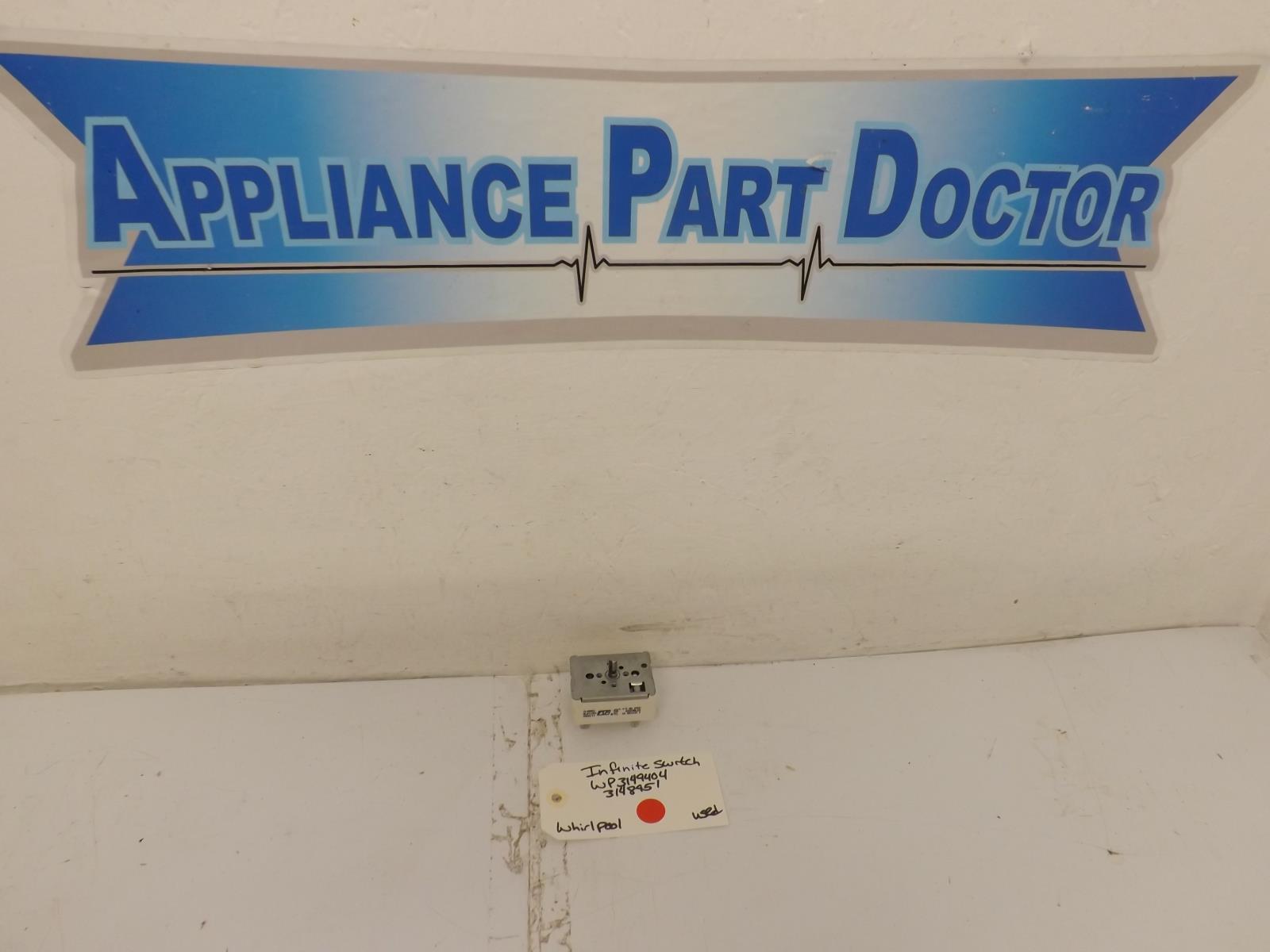 Whirlpool Range WP3149404 3148951 Infinite Switch Used | eBay
