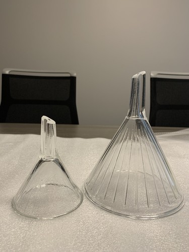 🔒Vintage Mooney Airvent Apothecary Glass Lab Funnel Ribbed 4 oz | eBay