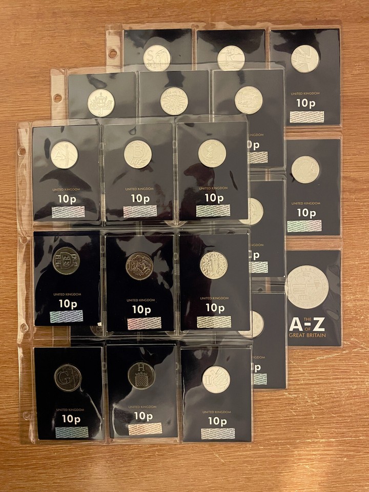 10P A-Z ALPHABET 10 PENCE 2018 & 2019 UNCIRCULATED COINS - VARIOUS ...