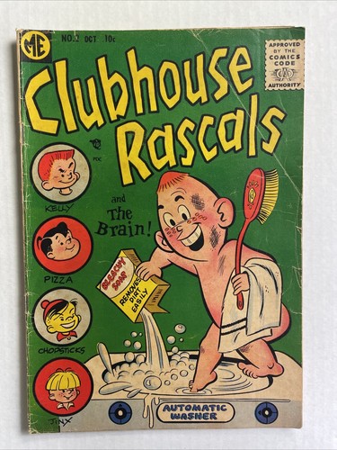 Clubhouse Rascals #2 ME comic 1956 The Brain | eBay