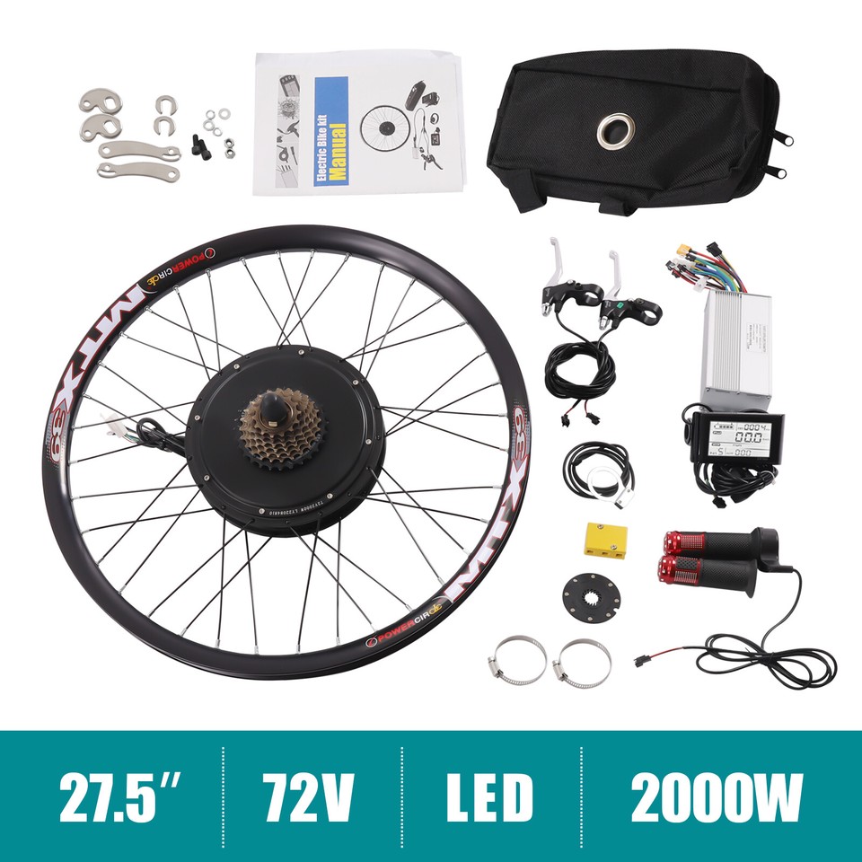 Electric Bicycle Conversion Kit 72v 2000w Rear Wheel E-bike Conversion ...