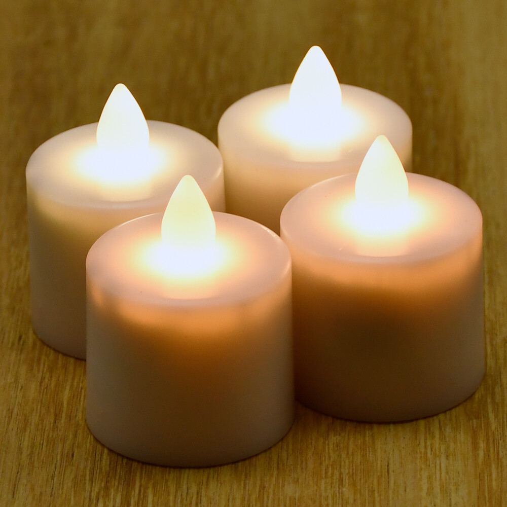 LED Induction Rechargeable Tea Lights Candles with Remote Control 12 ...