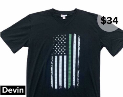 LuLaRoe Devin 2XL thin green line military federal agents appreciation ...