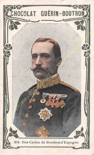 Chromo trade card Photo DON CARLOS DE BOURDON ESPAGNE circa 1870 1913 ...