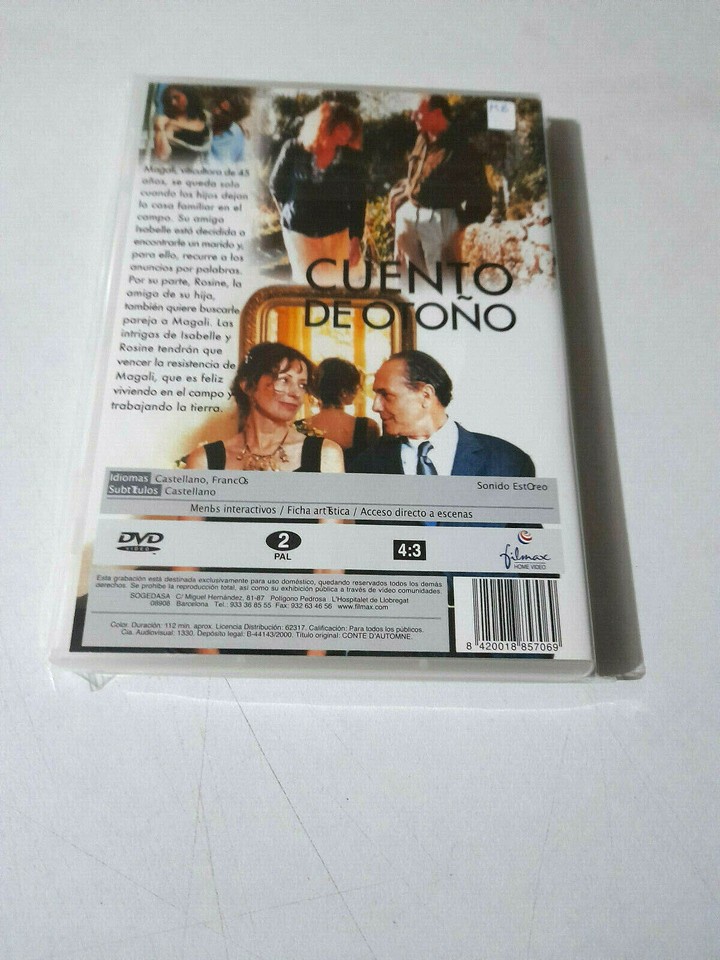 Dvd 'Autumn Tale' Eric Rohmer Beatrice Romand Marie Rivier | eBay