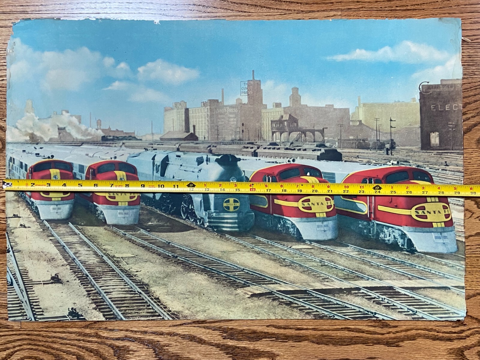ORIGINAL 1938 EMD E Unit ATSF Atchison Topeka & Santa Fe Poster ...