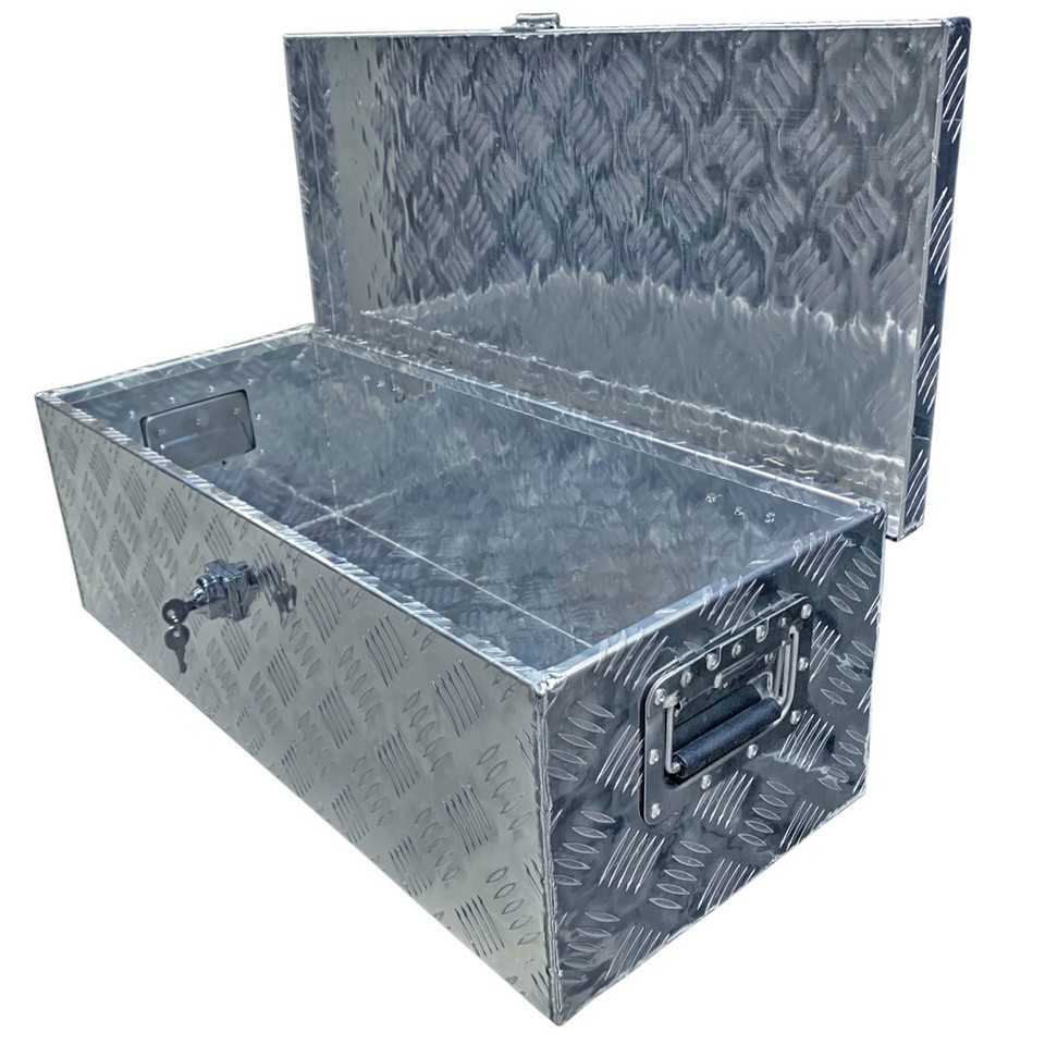 Aluminium Tool Box 31x13x10" Checker Plate Chest Ifor Williams Trailer ...