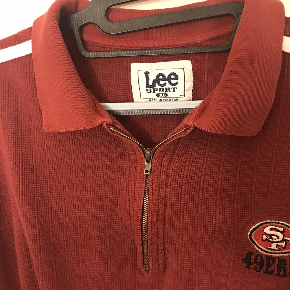 Lee Sport Men Vintage XL 49ers San Francisco Short Sleeve Collered 3/4 ...