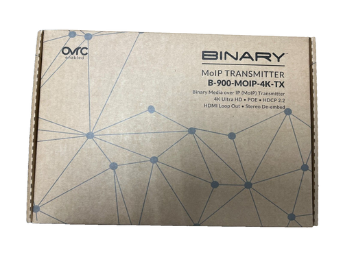 Binary B-900-MOIP-4K-TX MoIP Transmitter - Black for sale online | eBay