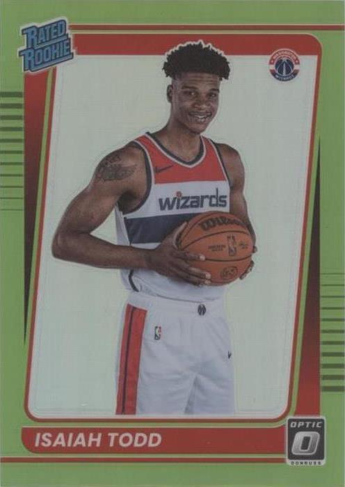 2021-22 Panini Donruss Optic - Rated Rookie Isaiah Todd #187 Lime Green ...