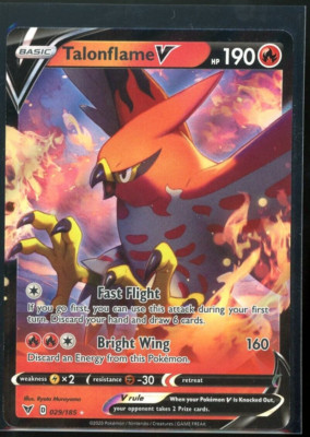 Talonflame V Holo Pokemon Card Vivid Voltage 029/185 PACK FRESH | eBay ...