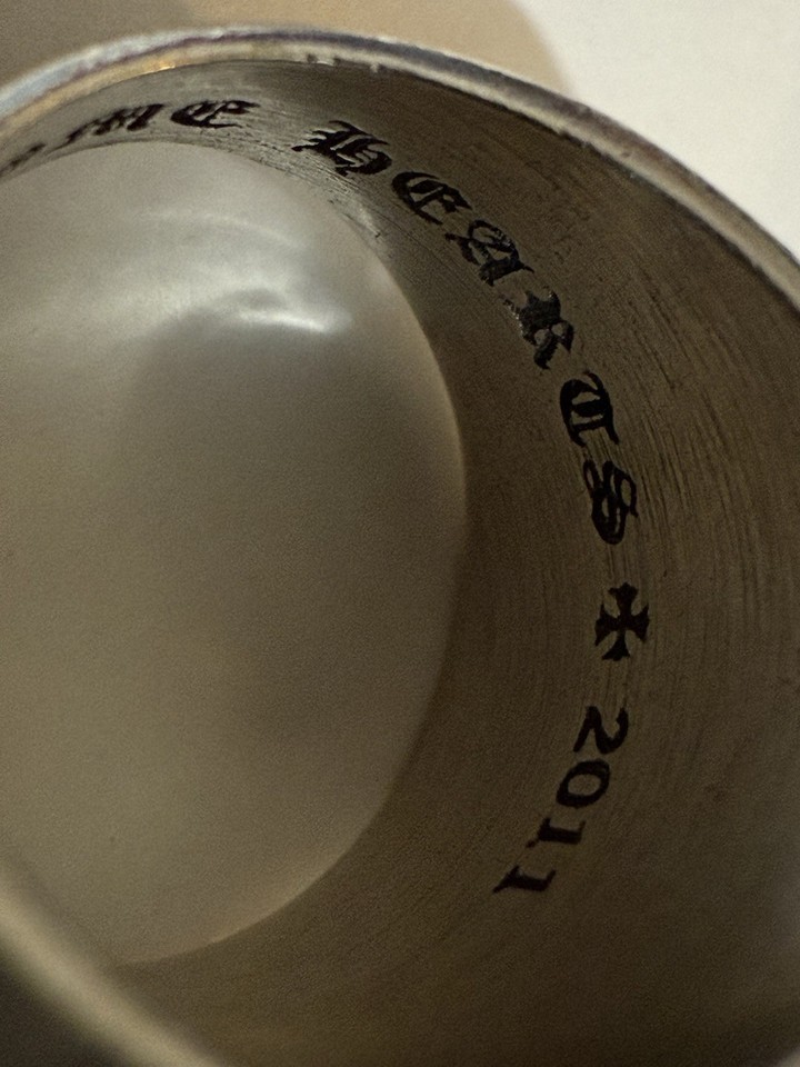 Chrome Hearts Large Ring Size 5.5 Sterling Silver .925 Guaranteed ...