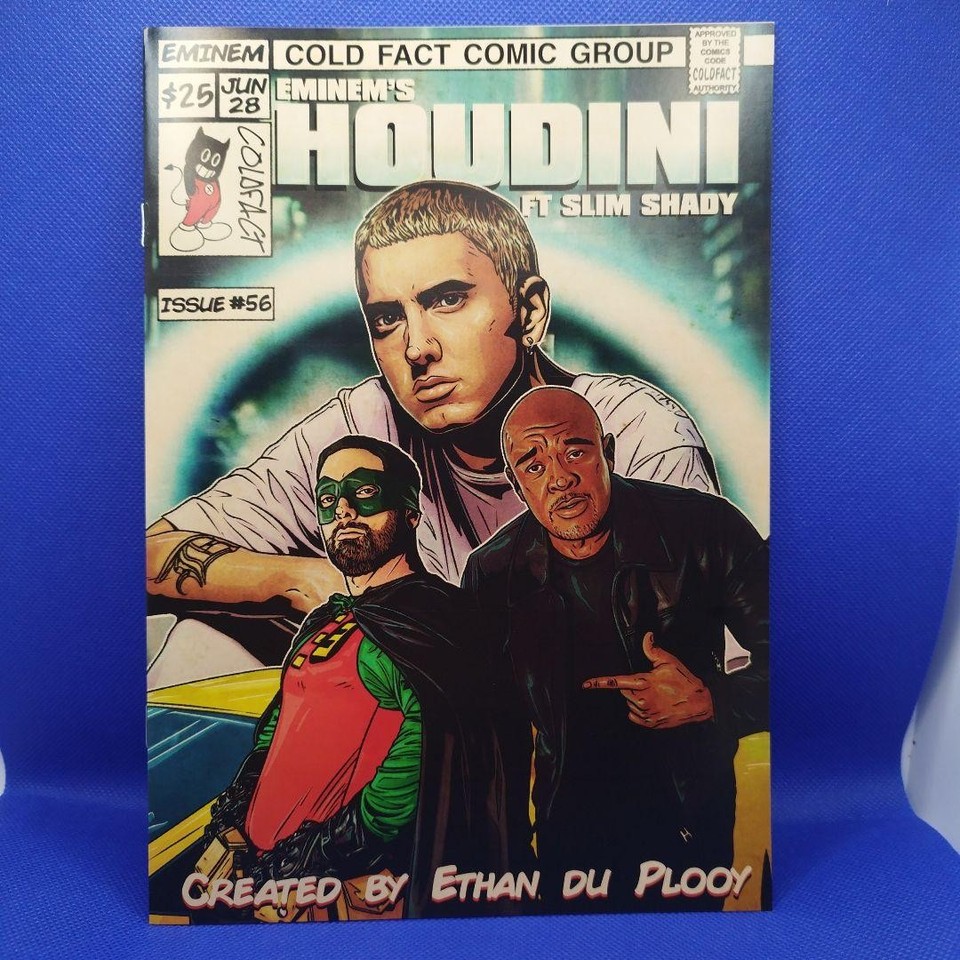 Eminem Houdini Parody Comic Book Coldfact Comics Slim Shady Rap Hip Hop ...