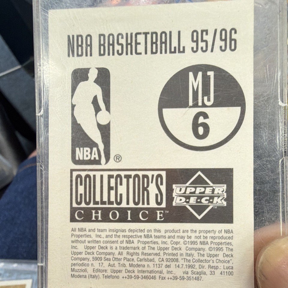 Upper Deck 1995-96 Collector's Choice Michael Jordan He's Back Insert ...