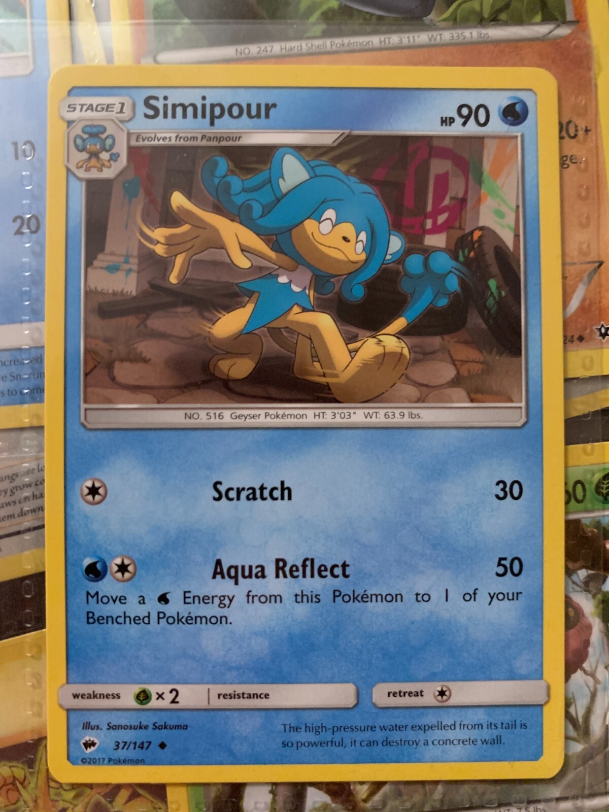 Simipour 37/147 Burning Shadows Pokemon TCG Card NM / MINT | eBay
