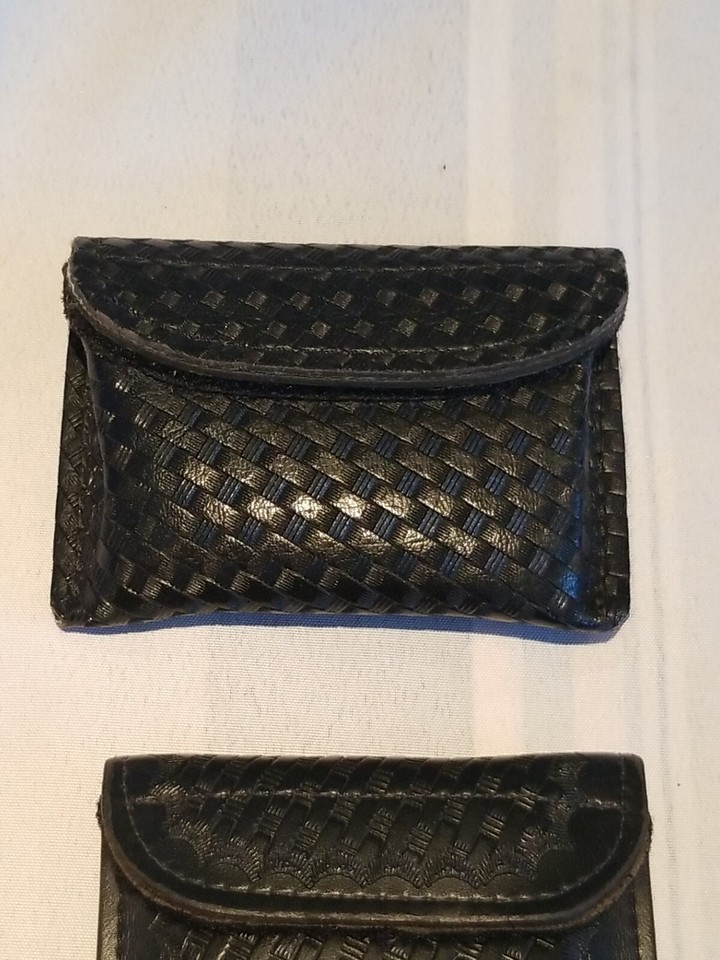 Lot of 10 Mixed Galls Police Security Badges Handcuff Case/Glove Pouch ...