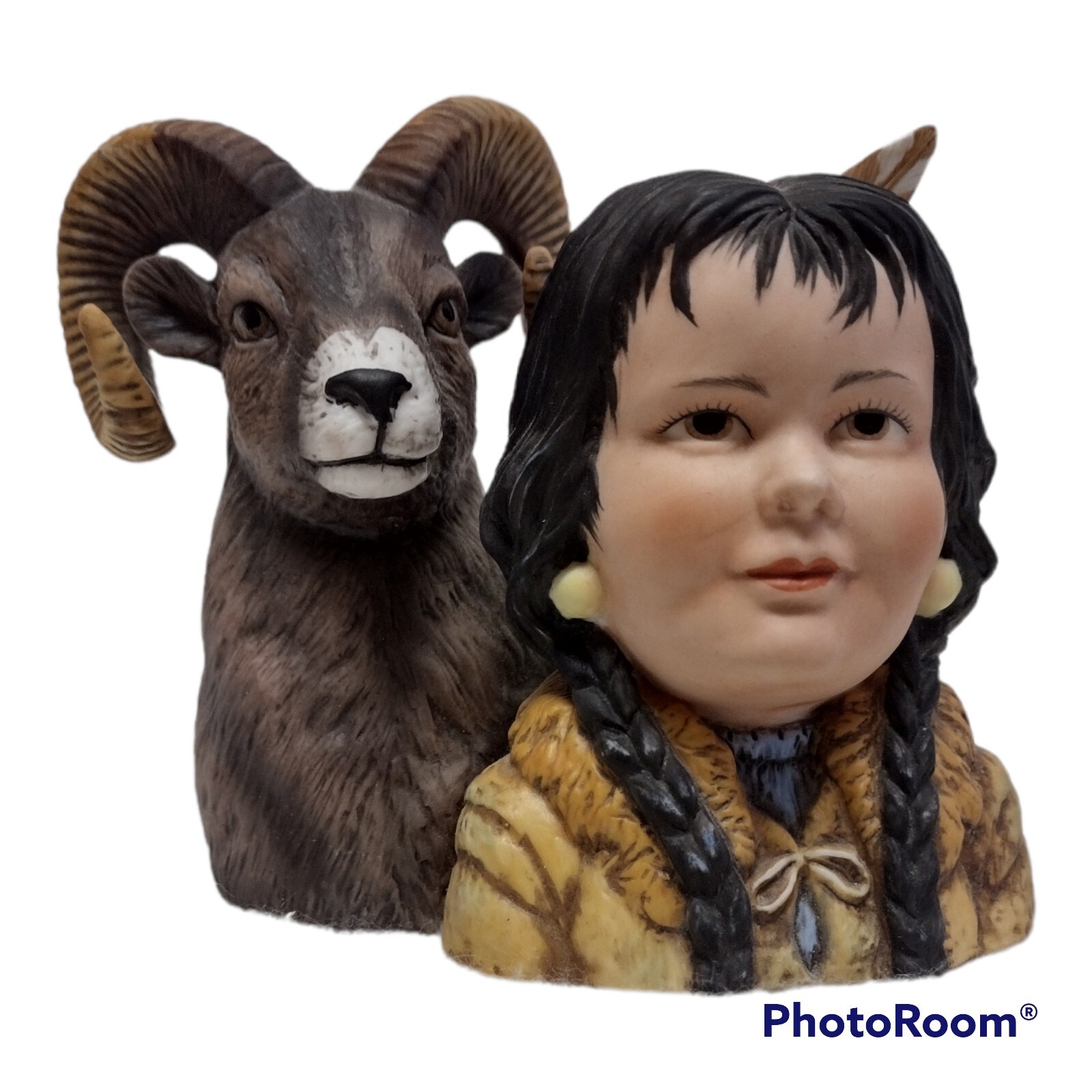 Native American Indian Boy Ram Figurine Noble Companions 1989 Gregory ...