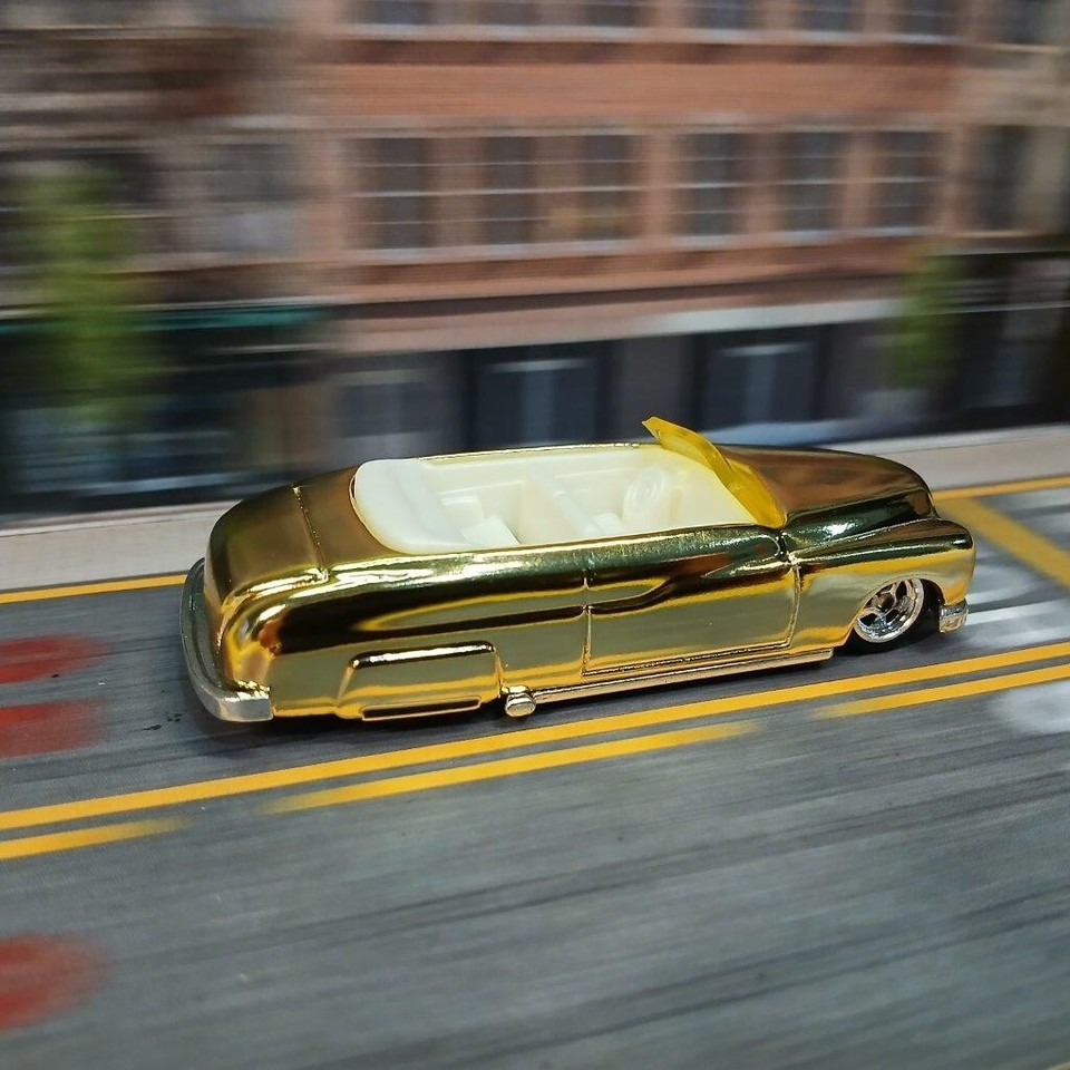Hot Wheels '49 MERC Gold CHROME (WANGSTAR CUSTOM) Limited REAL RIDERS ...