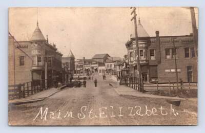 Amazing Main Street Photo ELIZABETH Illinois RPPC Jo Daviess County ...
