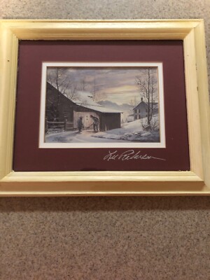 Lee Roberson Print "Late Chores" Matted, Framed, Signed from Studio | eBay