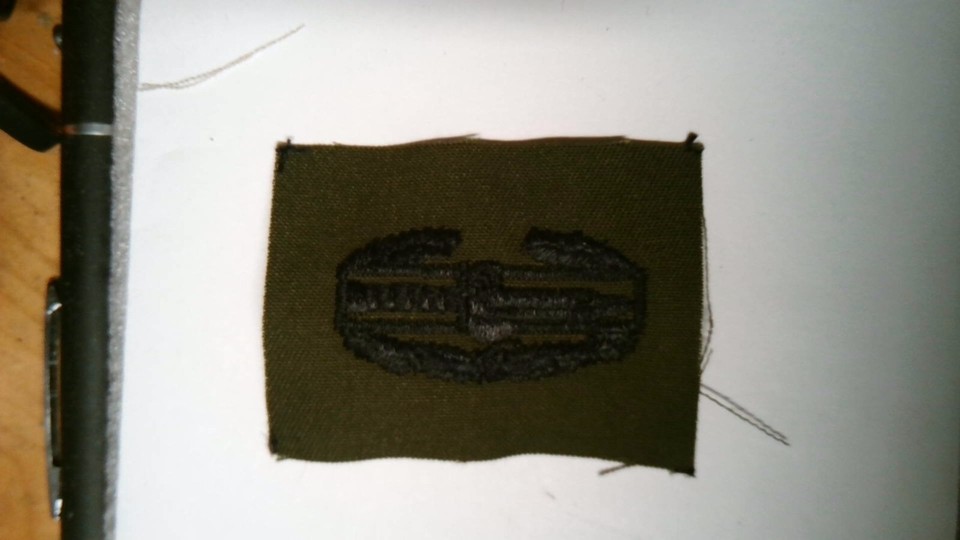MILITARY PATCH SEW ON TAB OD GREEN BDU US ARMY COMBAT ACTION BADGE | eBay