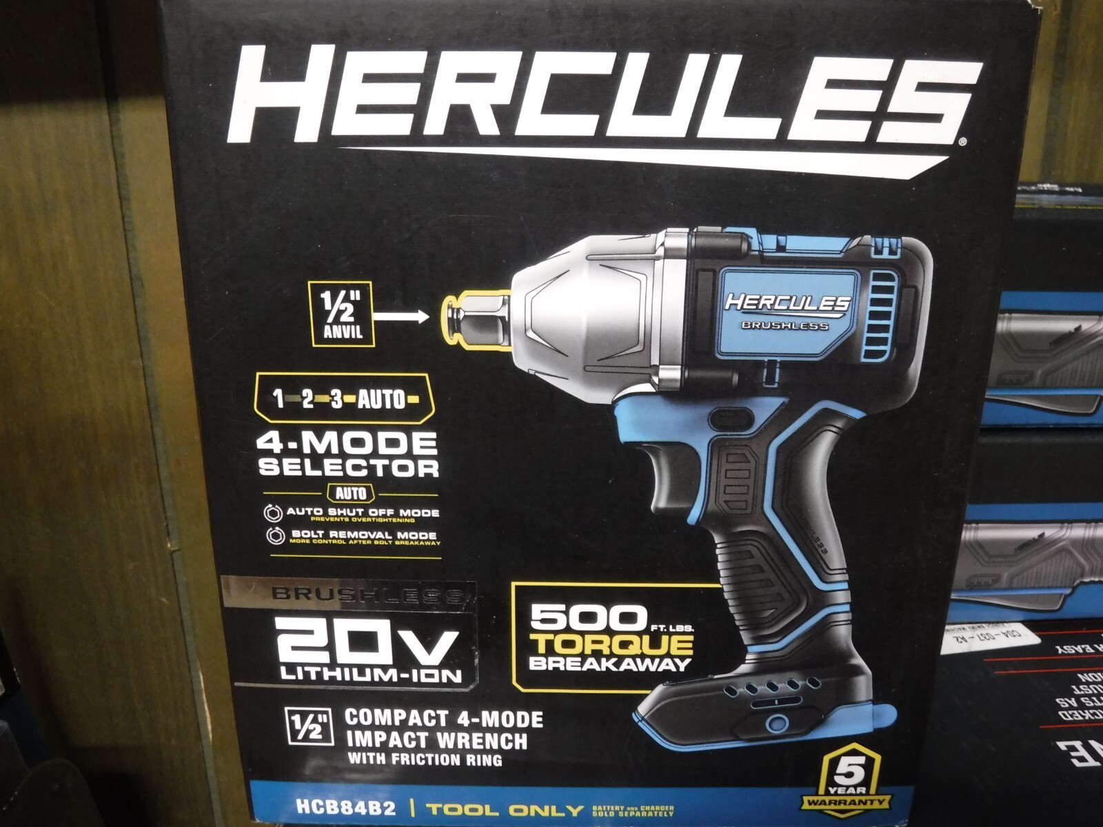 *NEW* HERCULES 20V Brushless 1/2" Impact Wrench, Tool Only, HCB84B2 ...