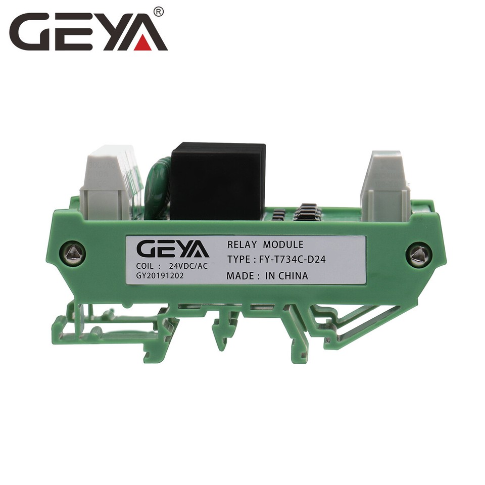 GEYA 4 Channel Relay Module 1 SPDT AC/DC 24V Interface Relay Module DIN ...