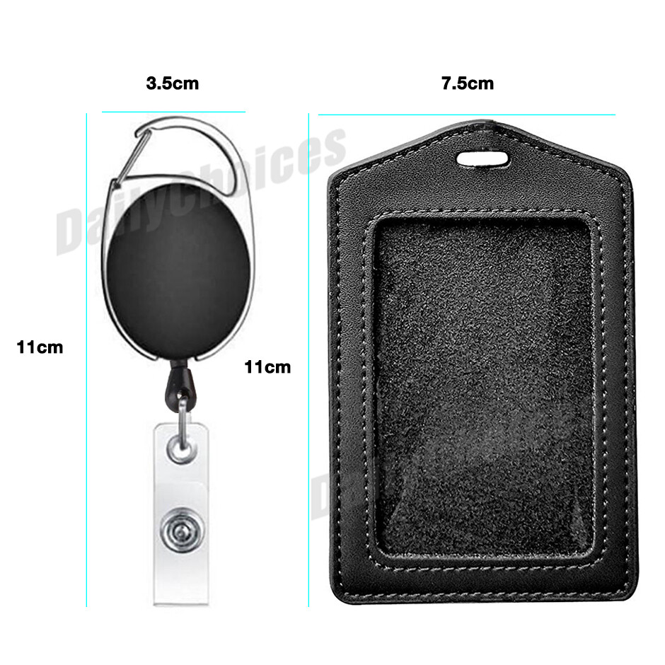 Retractable Id Badge Lanyard opal card holder business security Pass ...