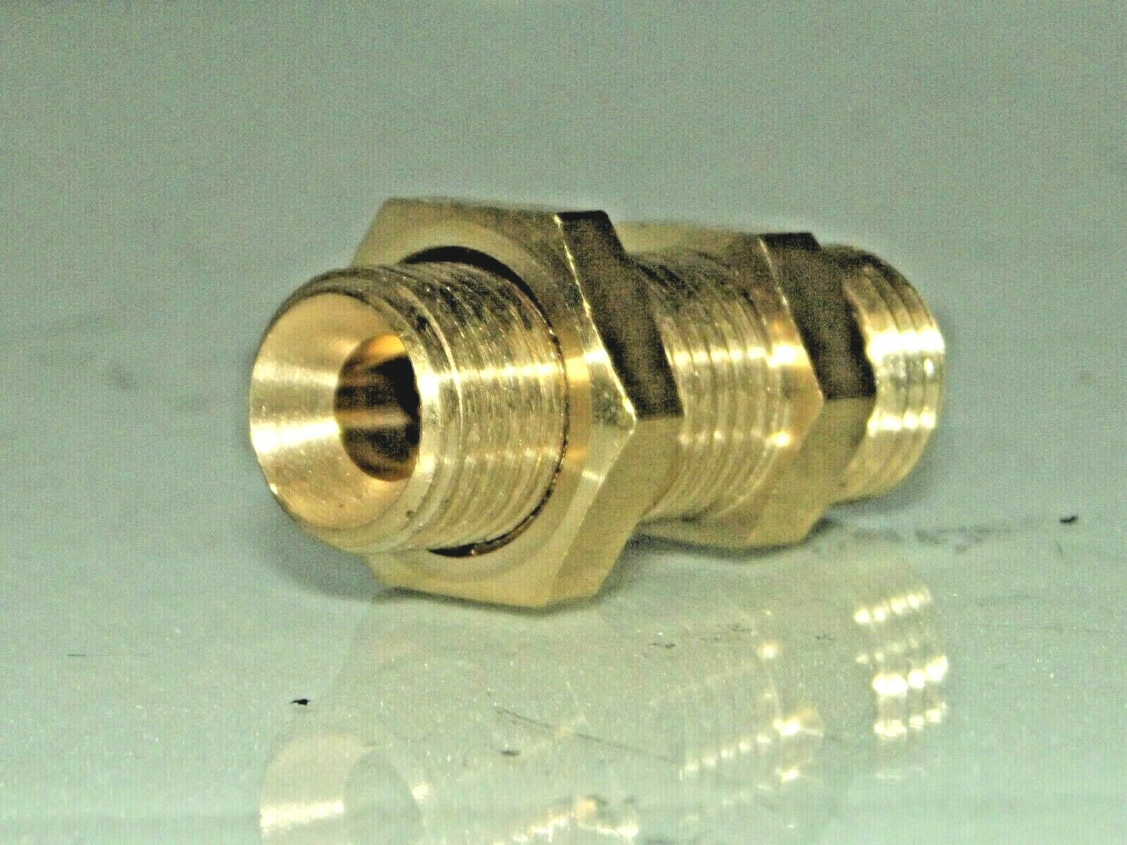 Brass Bsp Bulkhead & 1 slim locknut 1 fixed, Pneumatic Bulkhead Bsp ...