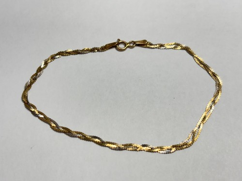 Vintage 14K Yellow Gold Triple Strands Braided Serpentine Bracelet ...