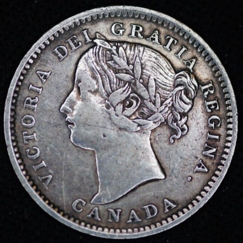 1899 Small 99 Canada Ten Cents Victoria Dime | eBay