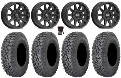 Valor V02 15" Wheels Black 31" Parallax Tires Textron Wildcat XX | eBay