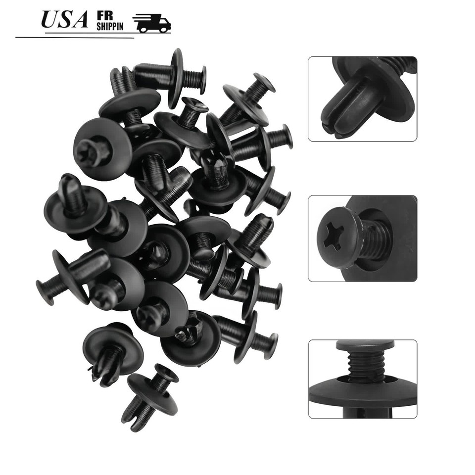 Quality For Hyundai Set of 25 Bumper Fender Liner Screw Trim Retainer ...